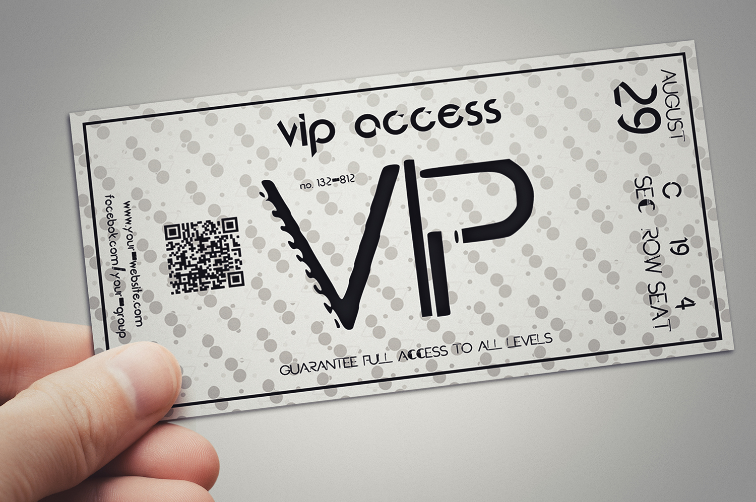 Elegant simple VIP PASS card ~ Card Templates on Creative Market