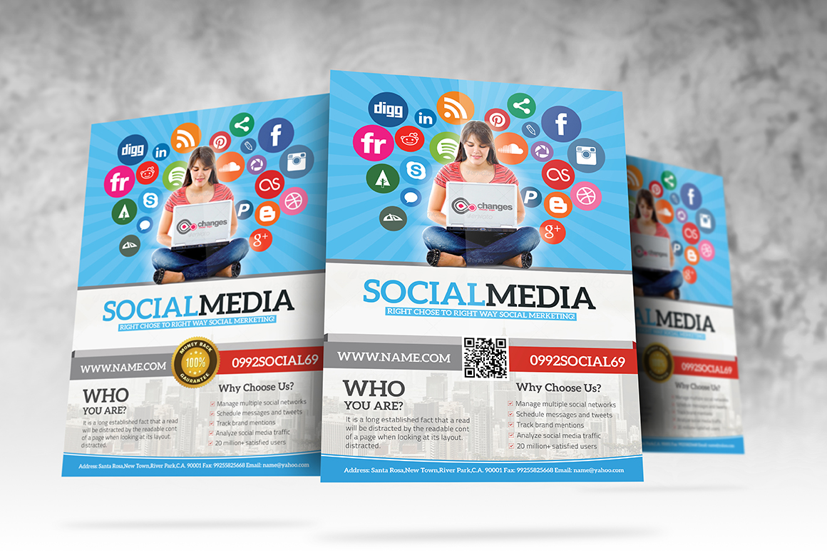 Social Media Marketing Flyer ~ Flyer Templates on Creative Market