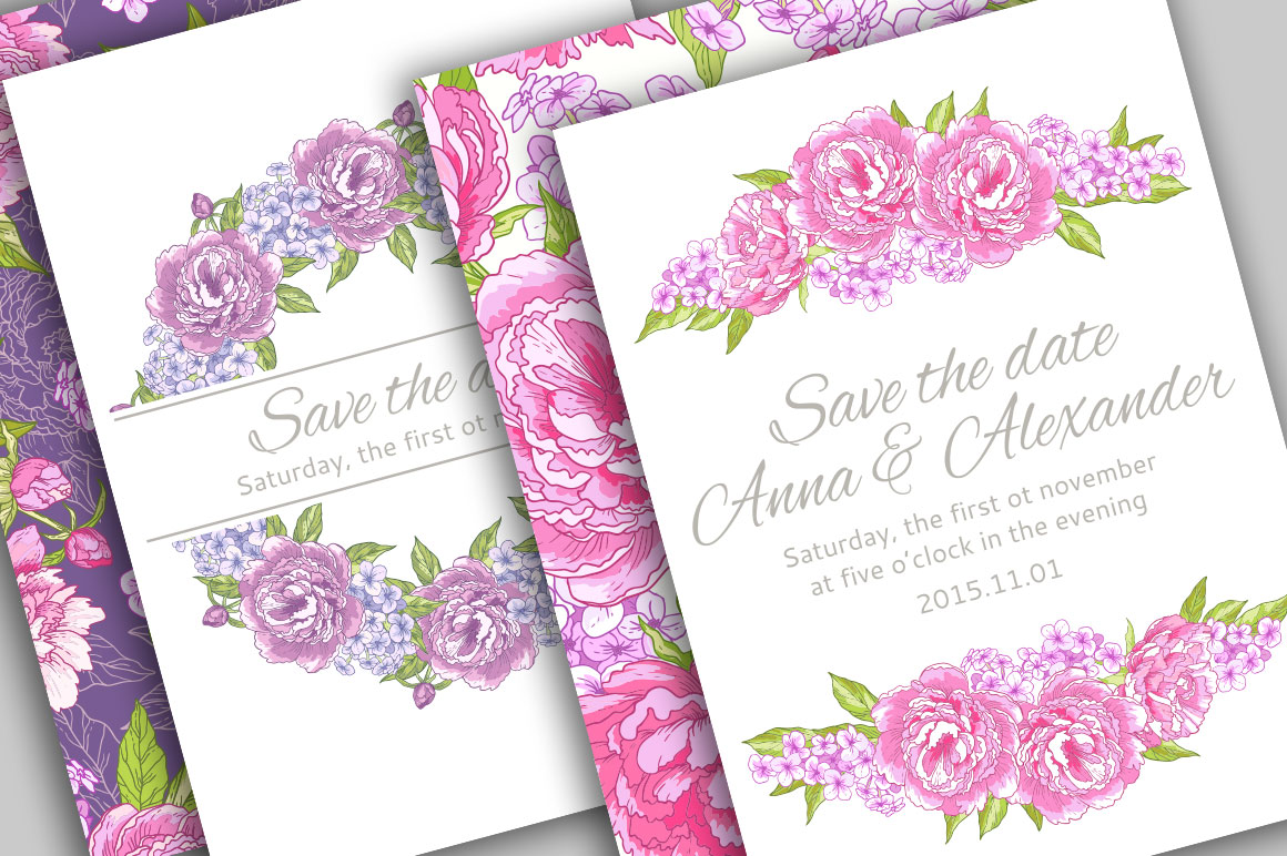 Wedding graphic set ~ Invitation Templates on Creative Market