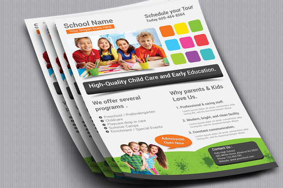School Flyer Template 01 ~ Flyer Templates on Creative Market