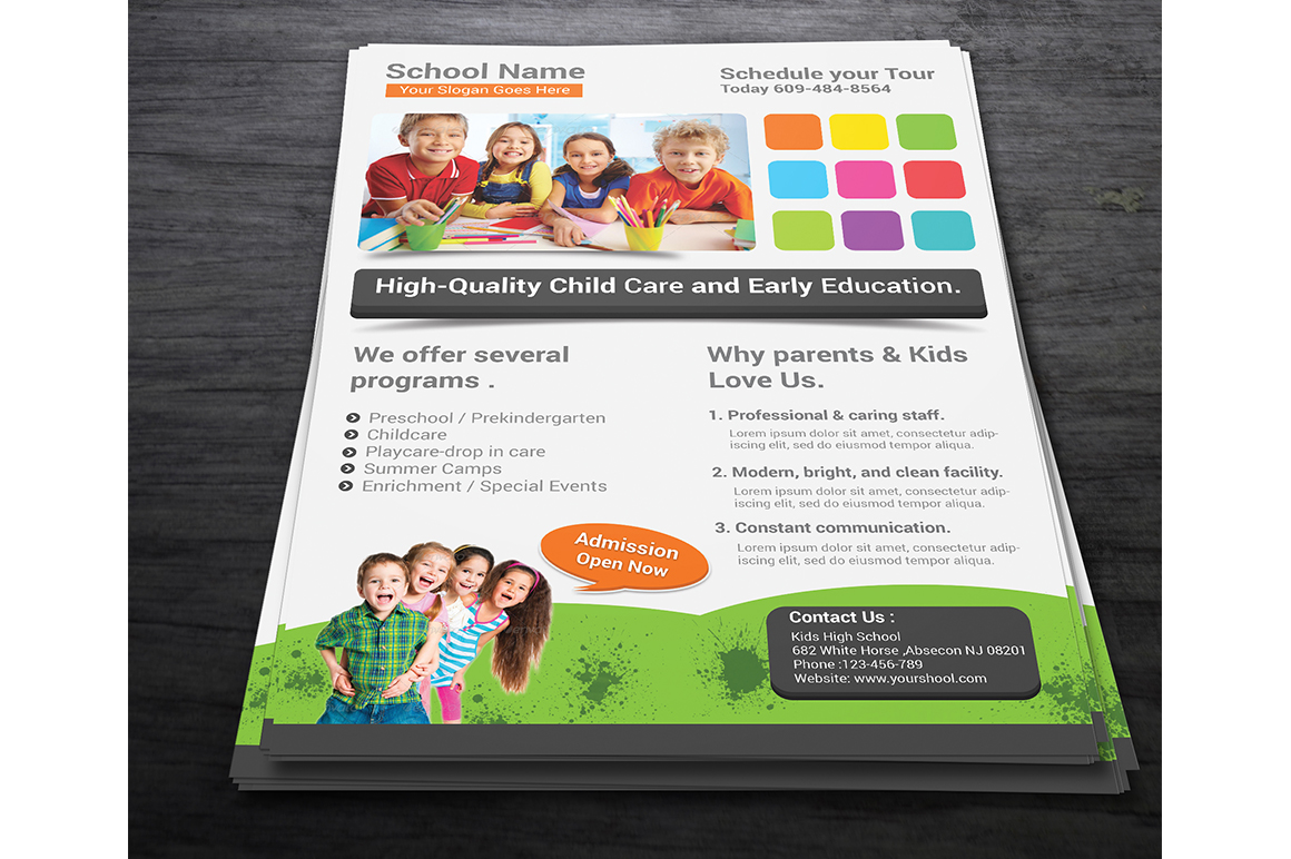 School Flyer Template 01 ~ Flyer Templates on Creative Market