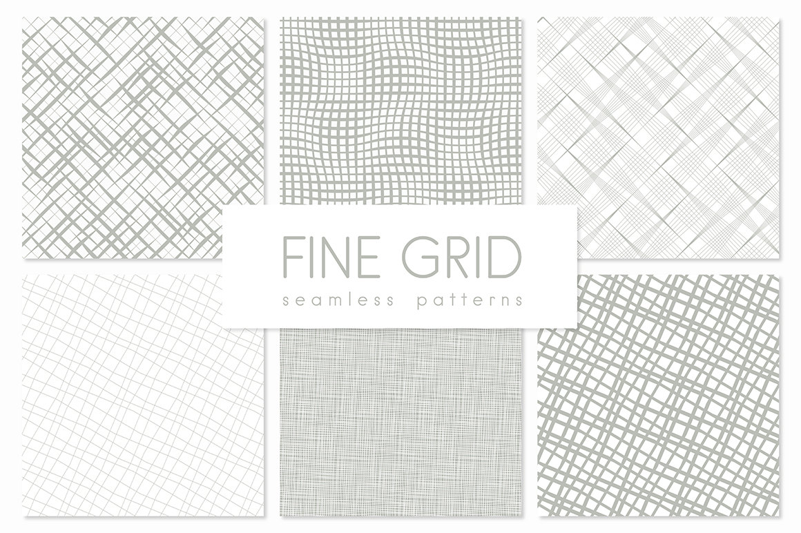 Fine Grid. Seamless Patterns Set ~ Patterns on Creative Market