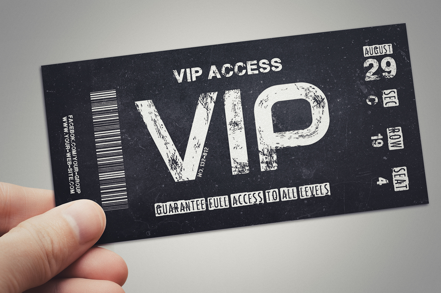 Vintage VIP PASS card ~ Card Templates on Creative Market