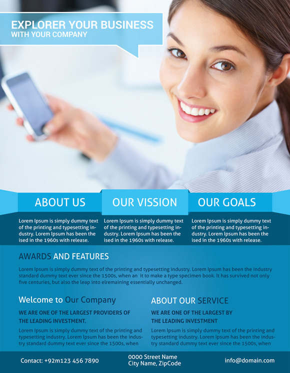 Clean Corporate Business Flyer temp ~ Flyer Templates on Creative Market