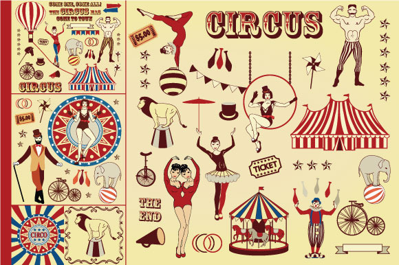 Pattern of the circus stars ~ Illustrations on Creative Market
