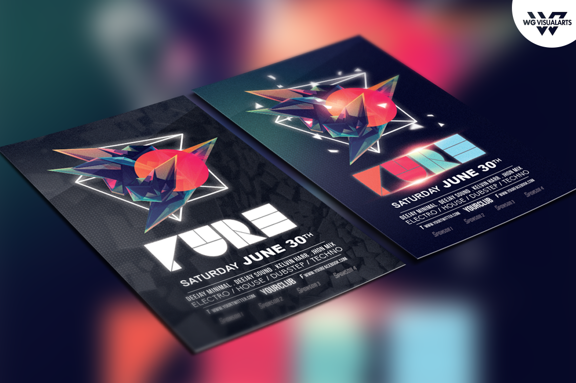 Pure Minimal Abstract Flyer Template ~ Flyer Templates on Creative Market