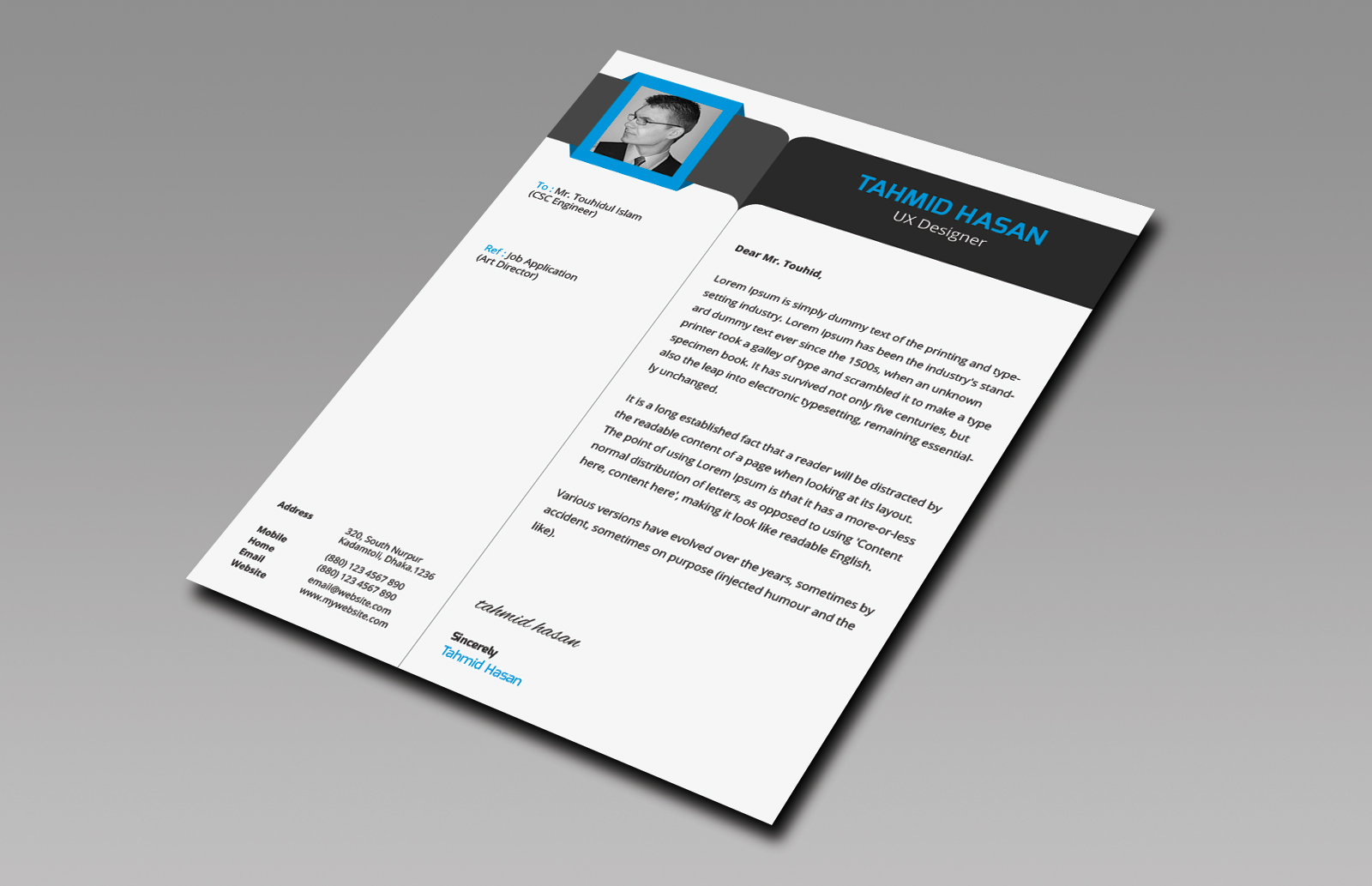 Corporate Resume With Business Card ~ Resume Templates on Creative Market