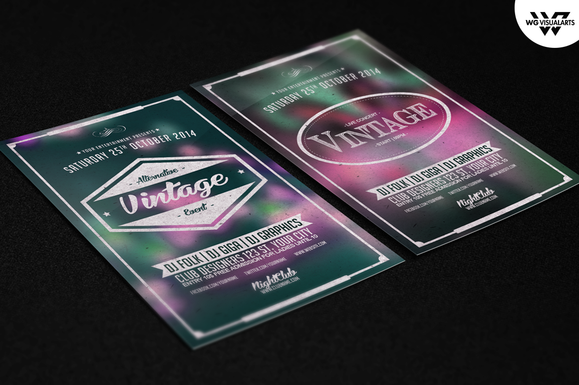 Vintage Retro Flyer Template Vol.1 ~ Flyer Templates on Creative Market