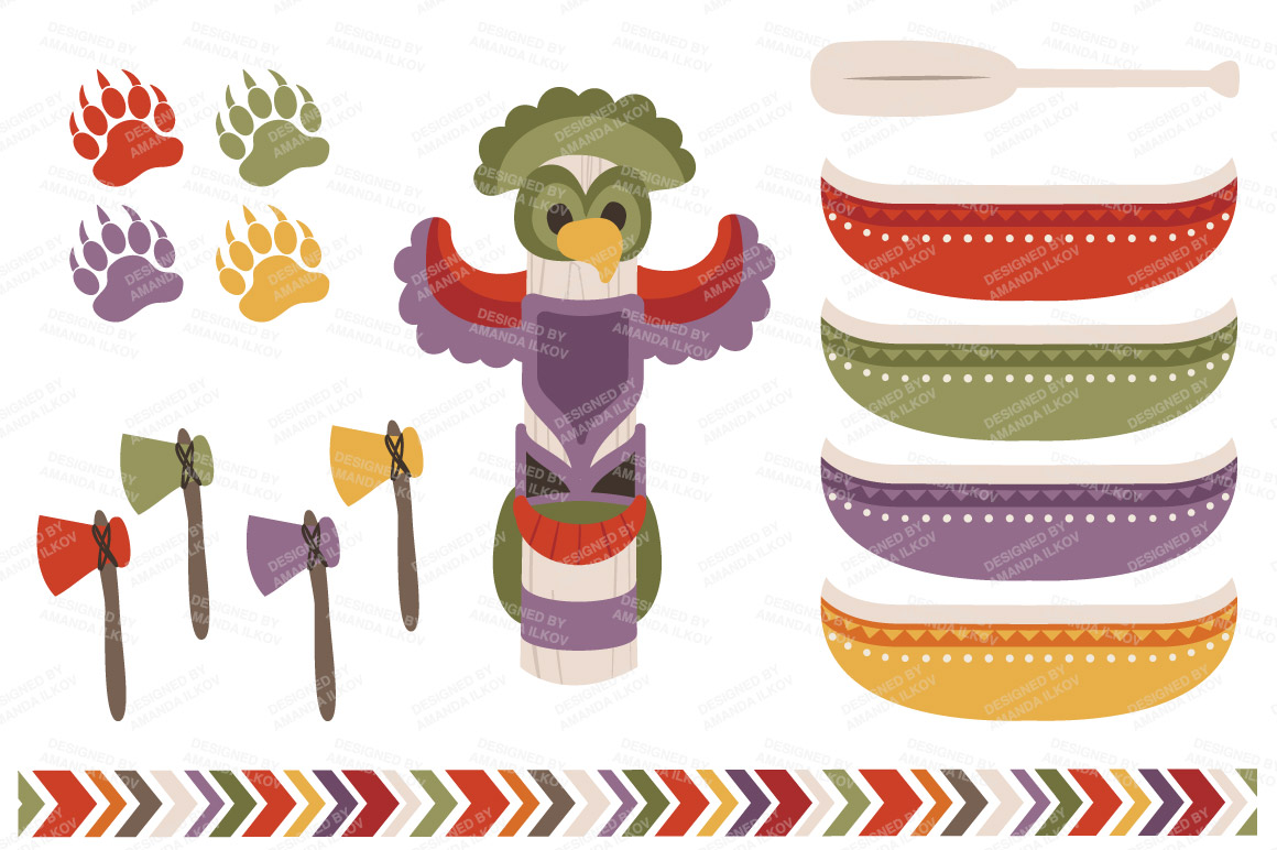 Autumn Tribal Clipart & Vectors ~ Illustrations on Creative Market