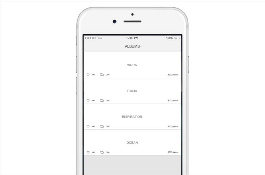 Axure widget library / iPhone 6 ~ Actions on Creative Market