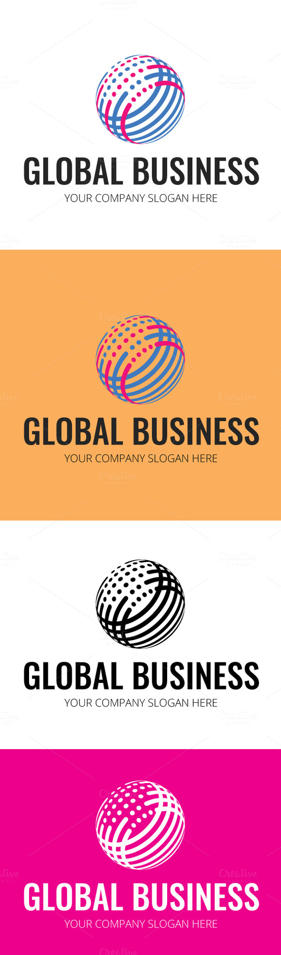Creative Global Business Logo ~ Logo Templates on Creative Market