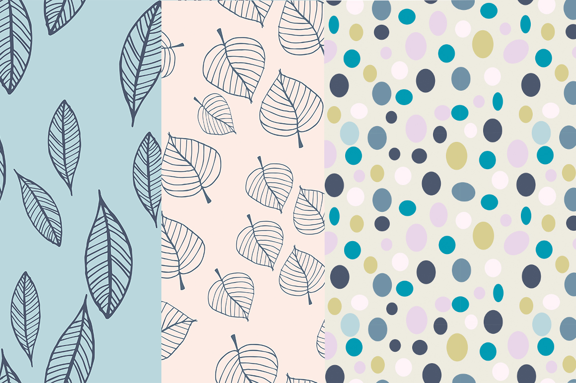 hand drawn digital papers ~ Patterns on Creative Market