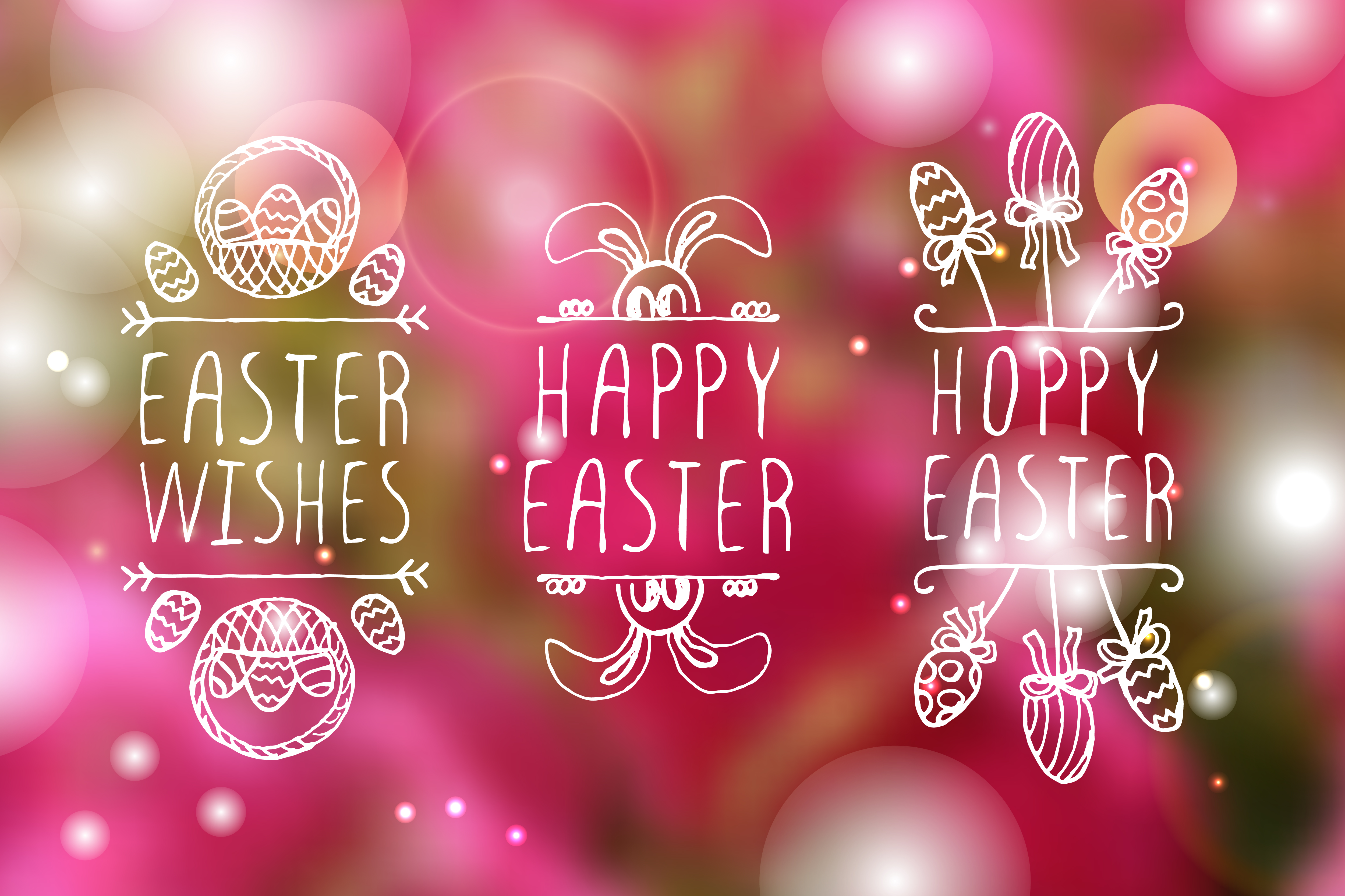 Easter typographical elements ~ Illustrations on Creative Market
