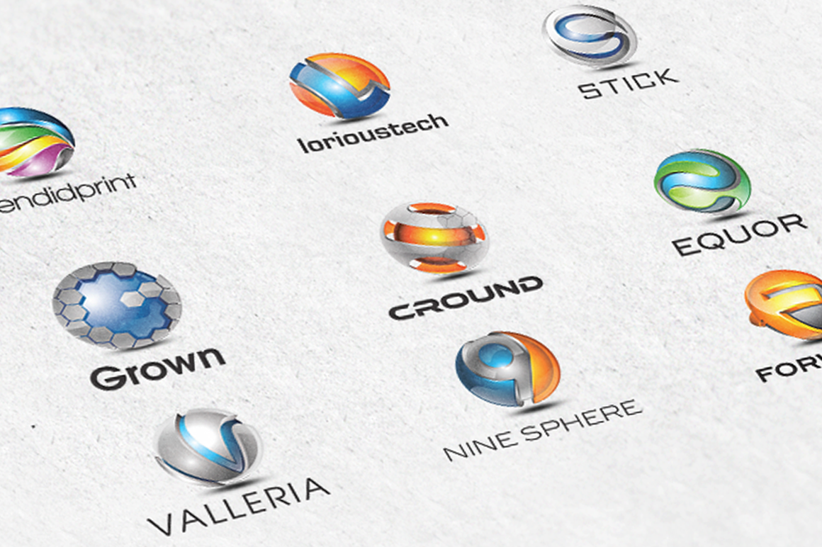 3D logos bundle v_01 ~ Logo Templates on Creative Market