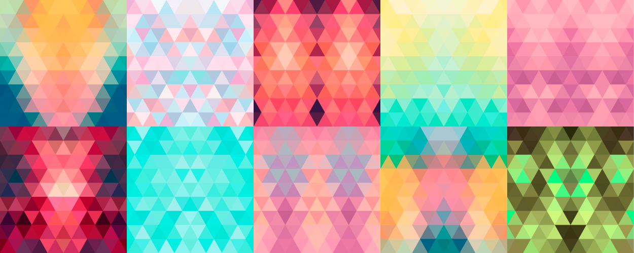 10 Triangle backgrounds. Vol 2 ~ Patterns on Creative Market