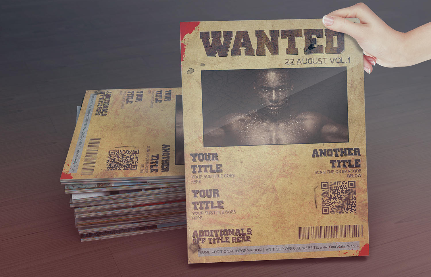 Magazine cover OLD WEST style ~ Magazine Templates on Creative Market