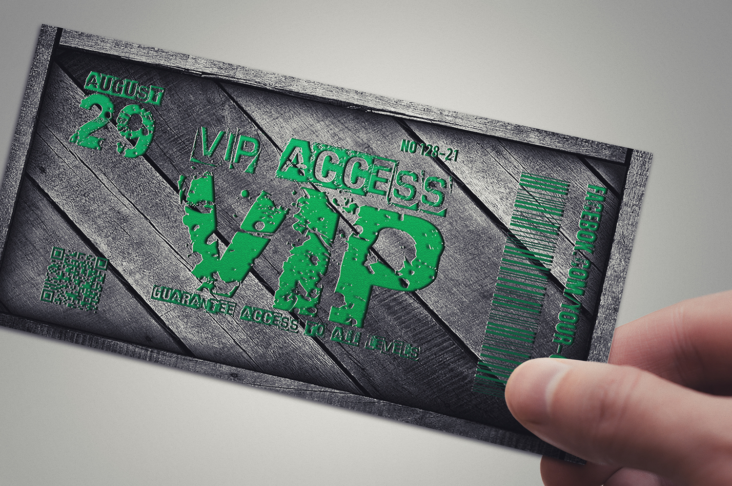Stylish wooden VIP PASS card ~ Card Templates on Creative Market