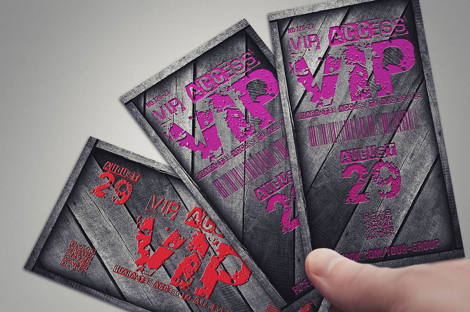 Stylish wooden VIP PASS card ~ Card Templates on Creative Market