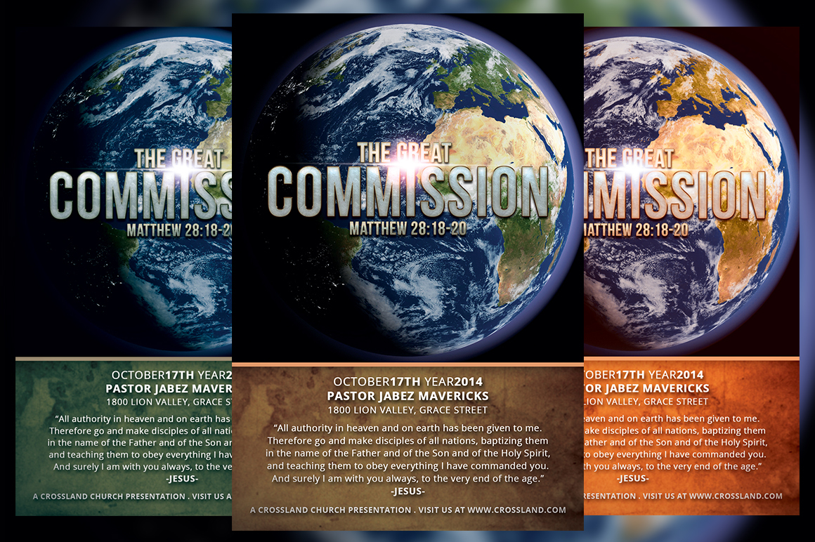 The Great Commission Church Flyer ~ Flyer Templates on Creative Market