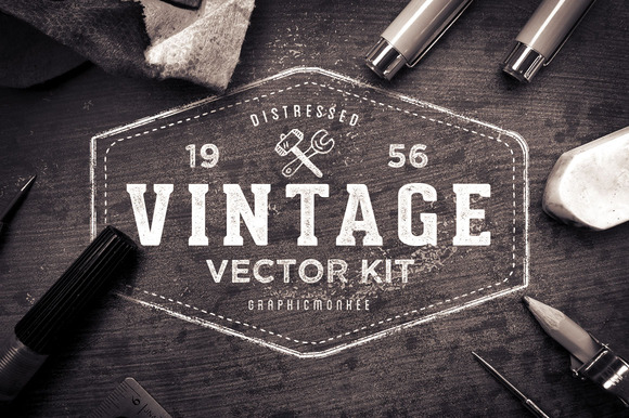 Vintage Vector Logo Kit Logo Templates Creative Market