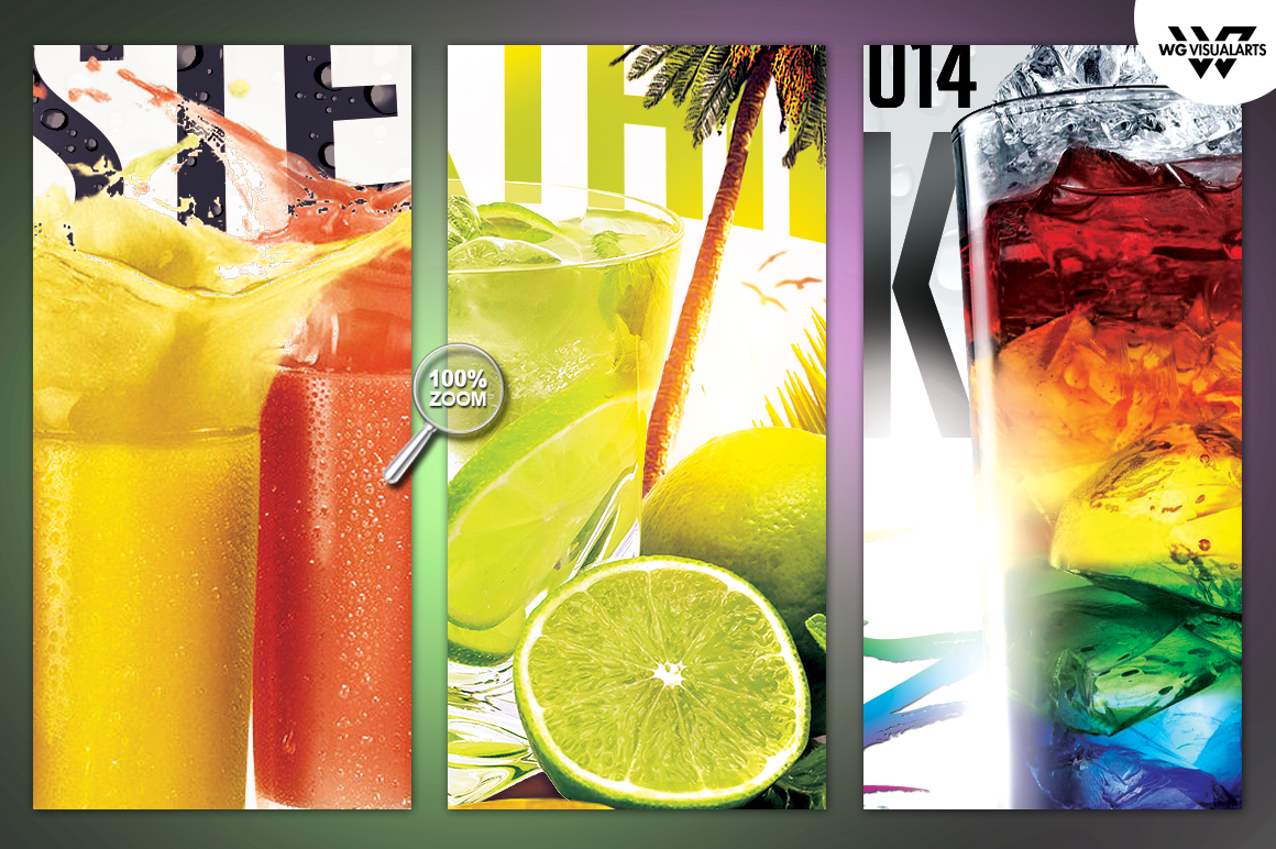 DRINK COCKTAIL Flyer Bundle ~ Flyer Templates on Creative Market