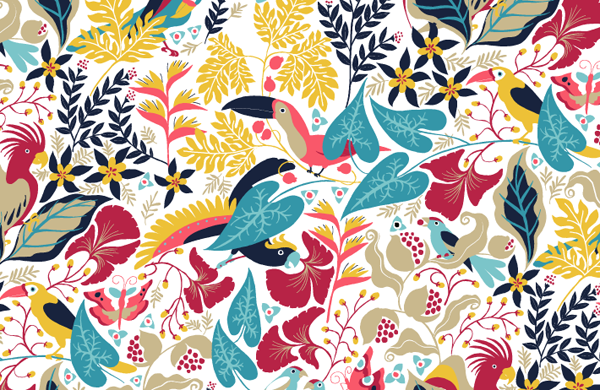 Hidden Birds - Pattern Set ~ Patterns on Creative Market
