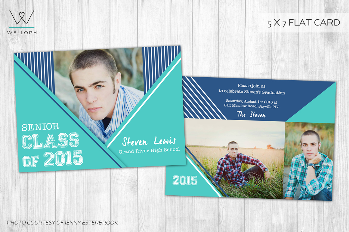 Senior Boy Graduation card template ~ Card Templates on Creative Market