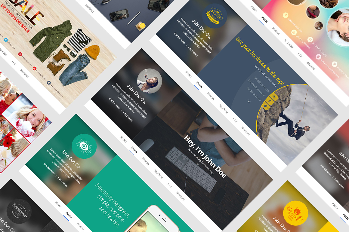 11 Smart Google+ Cover Photo ~ Web Elements on Creative Market