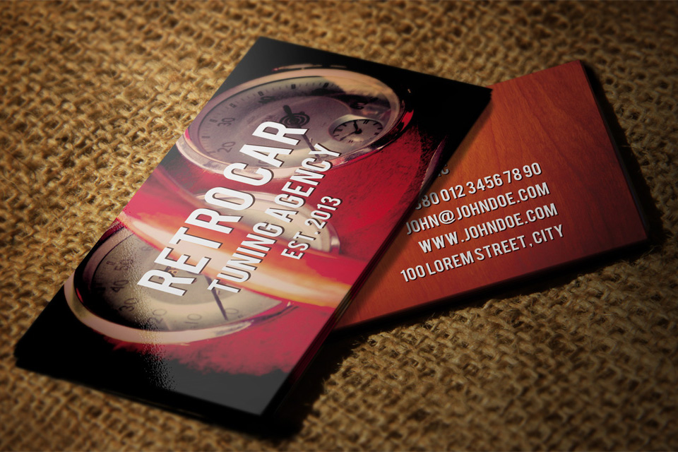 Retro Car - Business Cards ~ Business Card Templates on Creative Market