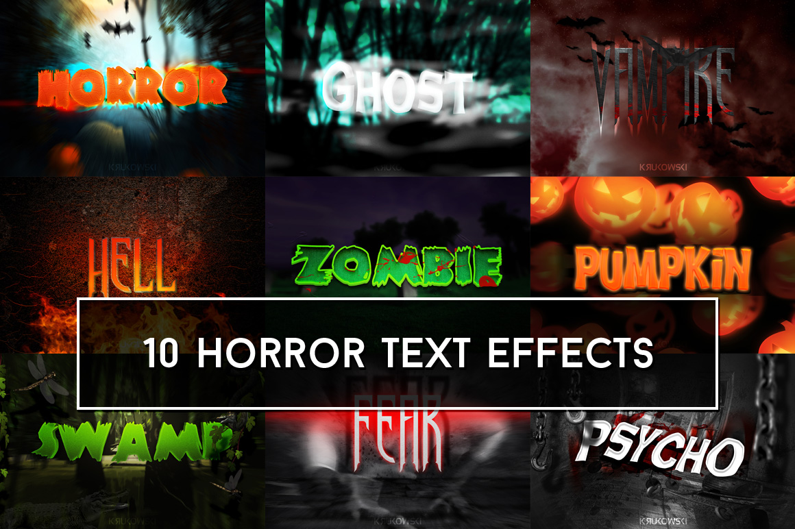 Horror Text Effects ~ Add-Ons on Creative Market