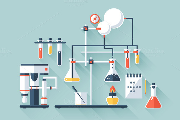 Chemistry Laboratory ~ Illustrations on Creative Market