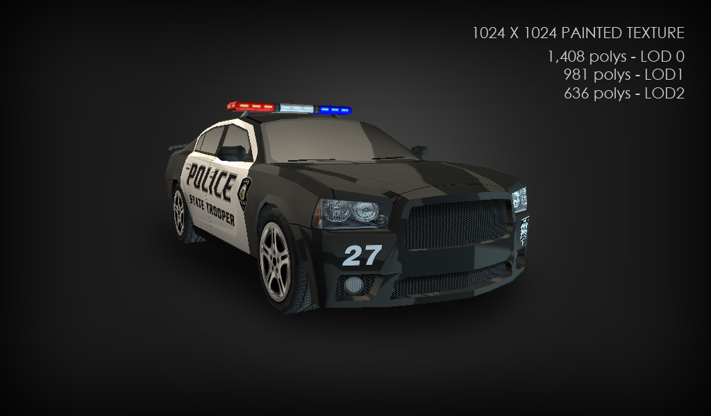 Low Poly Police Car ~ Vehicles on Creative Market