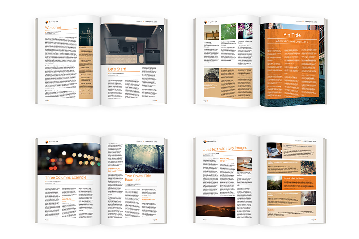 Modern Newsletter ~ Magazine Templates on Creative Market
