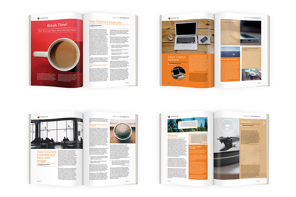 Modern Newsletter ~ Magazine Templates on Creative Market
