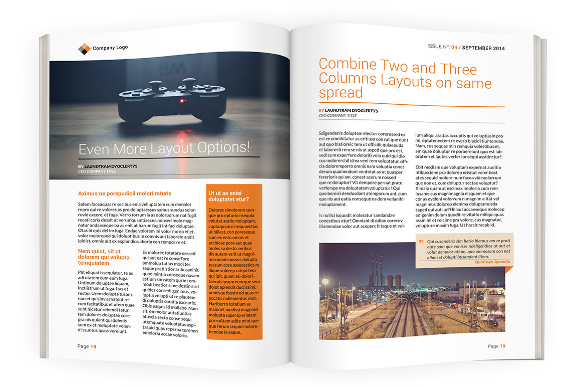 Modern Newsletter ~ Magazine Templates on Creative Market