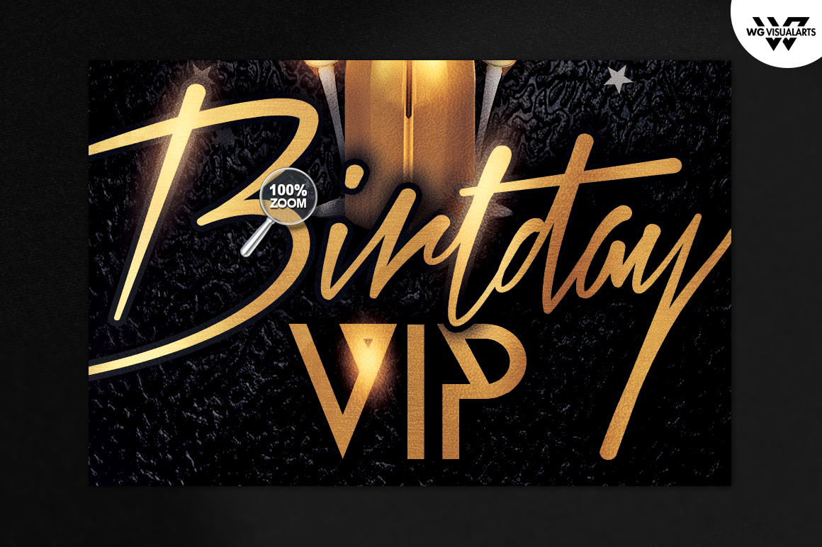BIRTHDAY VIP Flyer Template ~ Flyer Templates on Creative Market