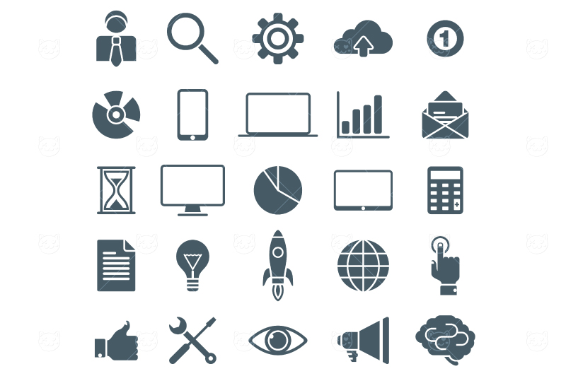 25 Business Icons 3 Styles ~ Icons on Creative Market