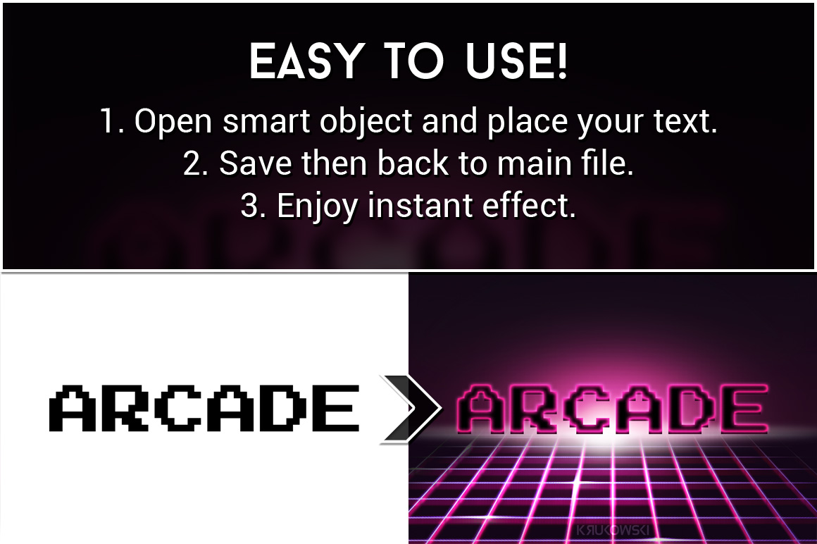 Arcade Text Effects ~ Add-Ons on Creative Market