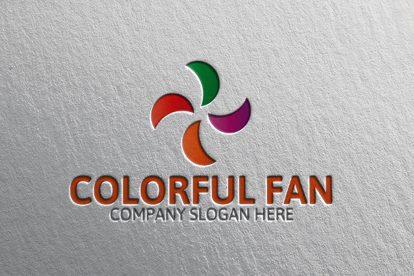 Colorful Fan Logo ~ Logo Templates on Creative Market