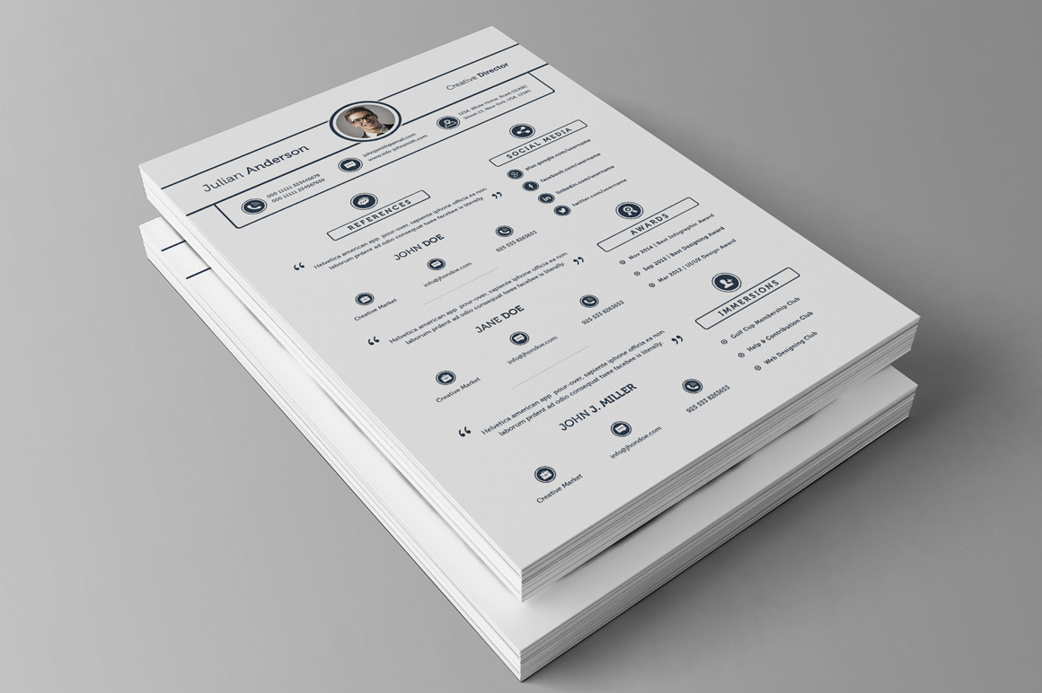 Super Clean Resume/CV - With MS Word ~ Resume Templates on Creative Market