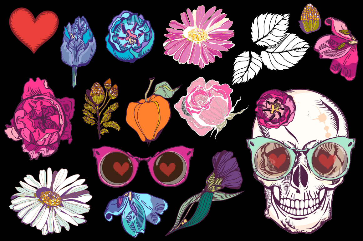 Friendly skull ~ Illustrations on Creative Market
