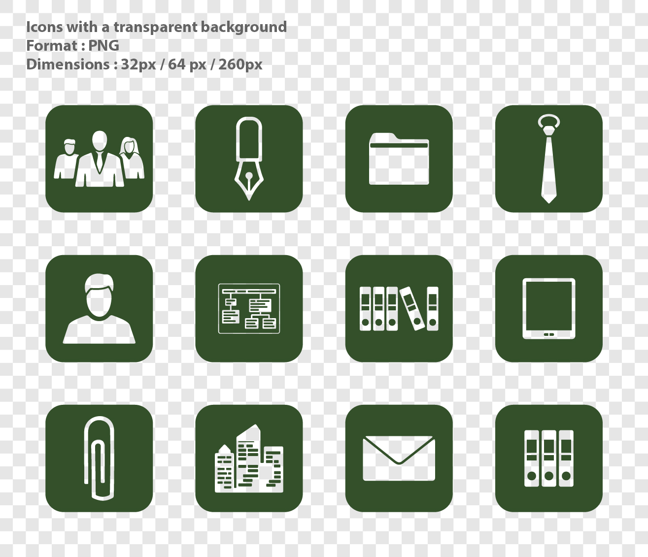 Set of OFFICE simple icons ~ Icons on Creative Market