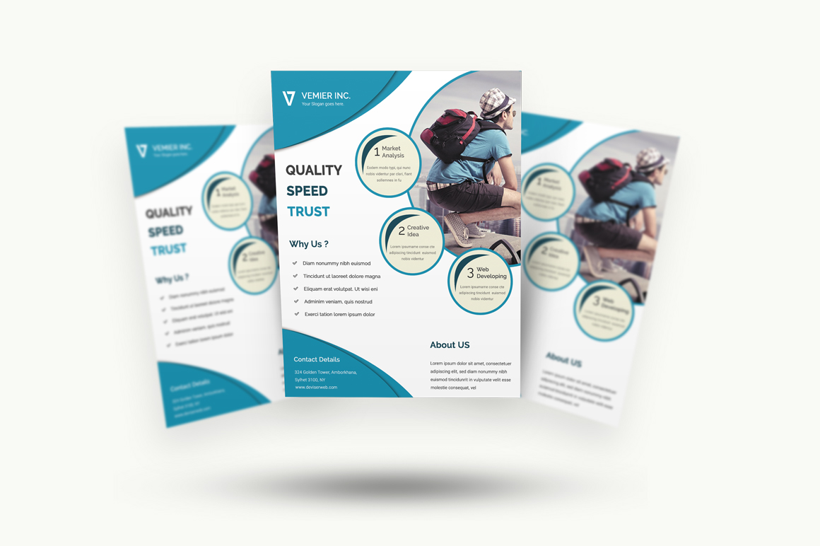 Modern Agency Flyer Templates ~ Flyer Templates on Creative Market