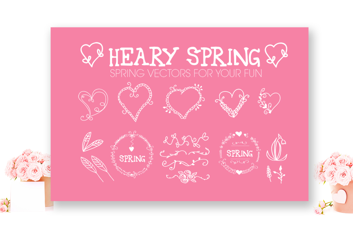 Vector Spring Hearts ~ Illustrations on Creative Market