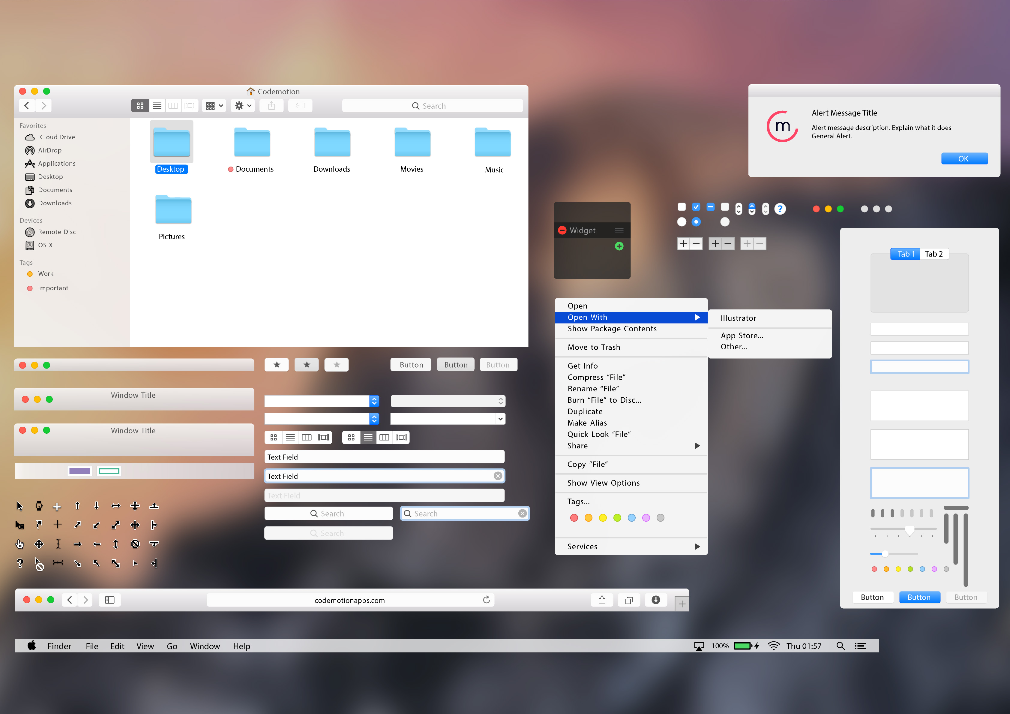 Yosemite GUI for illustrator ~ Product Mockups on Creative Market