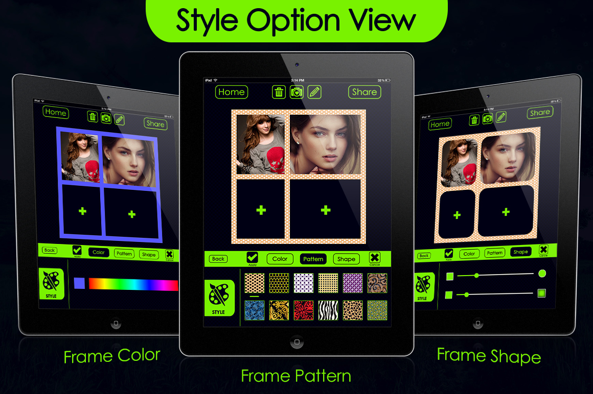 Pic Collage App GUI Design ~ Web Elements on Creative Market