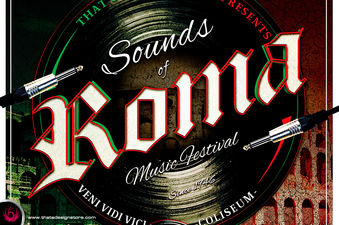 Sounds of Roma Flyer Template ~ Flyer Templates on Creative Market