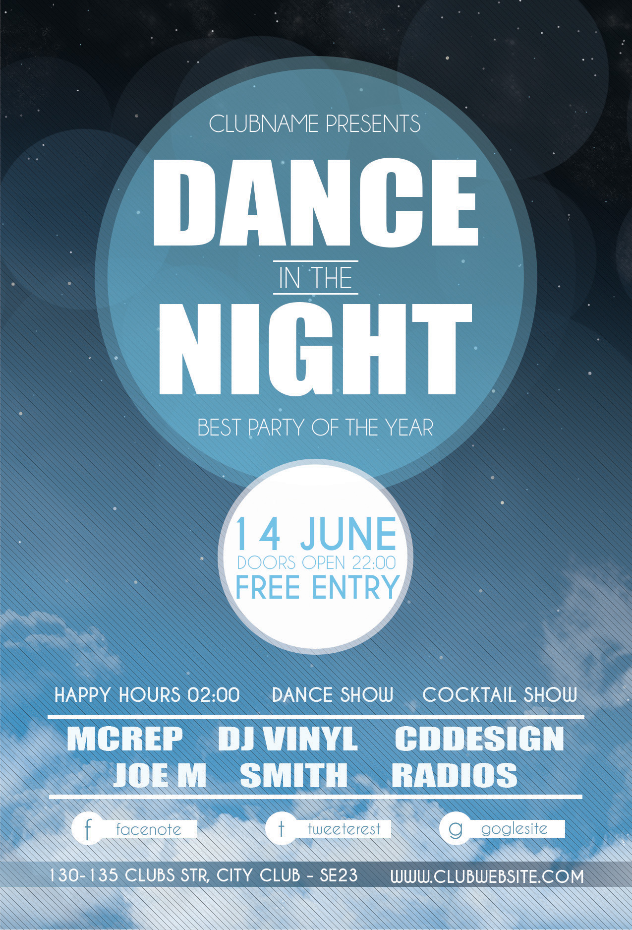 Dance in the NIGHT Flyer ~ Flyer Templates on Creative Market