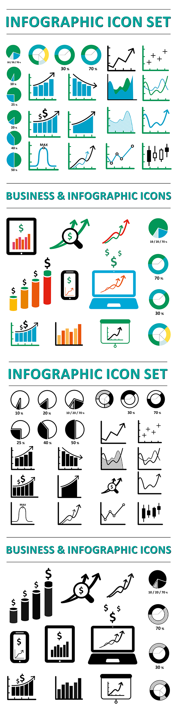 Infographic icon set ~ Icons on Creative Market
