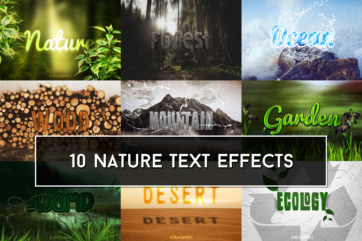 Nature Text Effects ~ Add-Ons on Creative Market